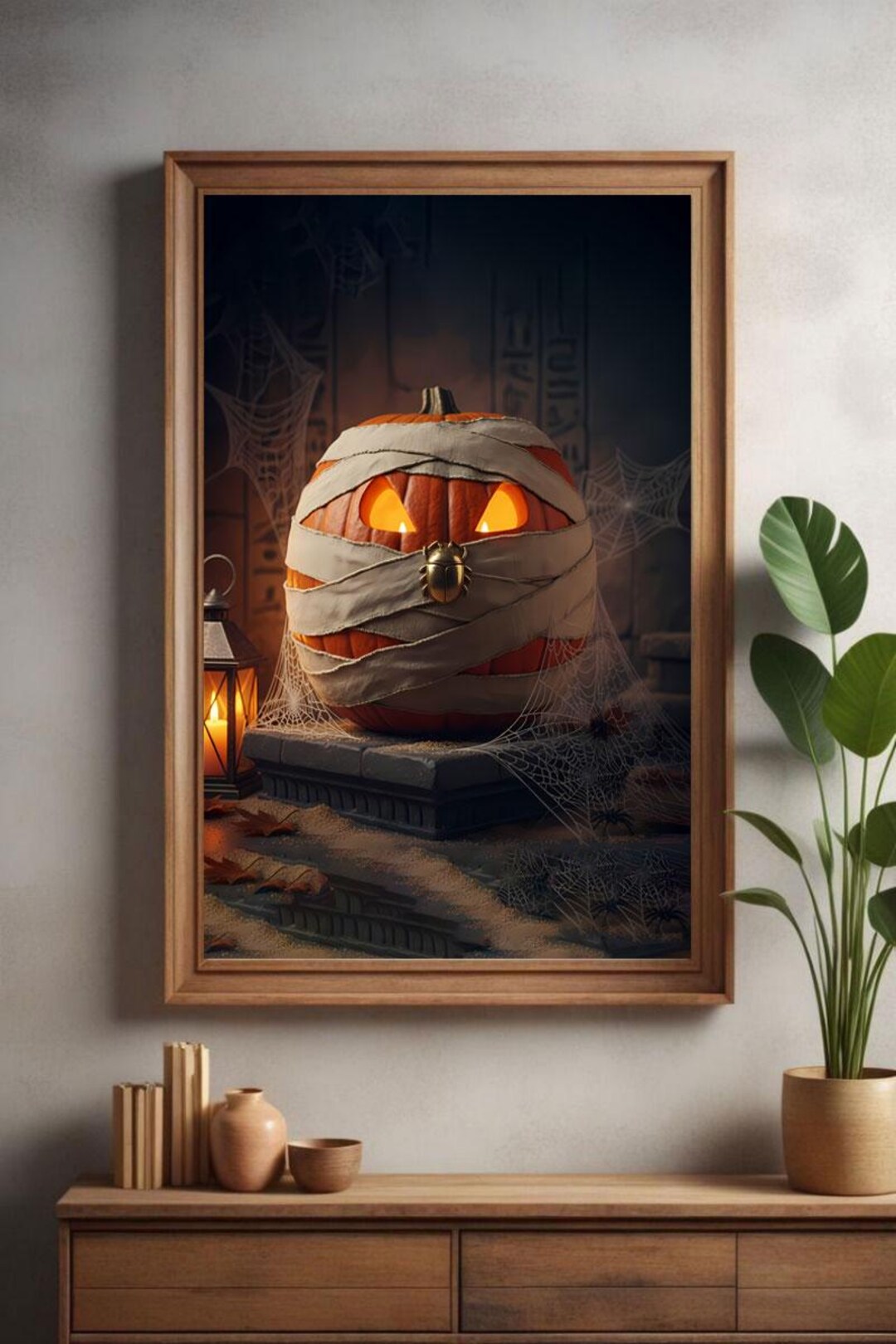Mummy Pumpkin Print: Halloween Egyptian Decor (digital Download) - Etsy