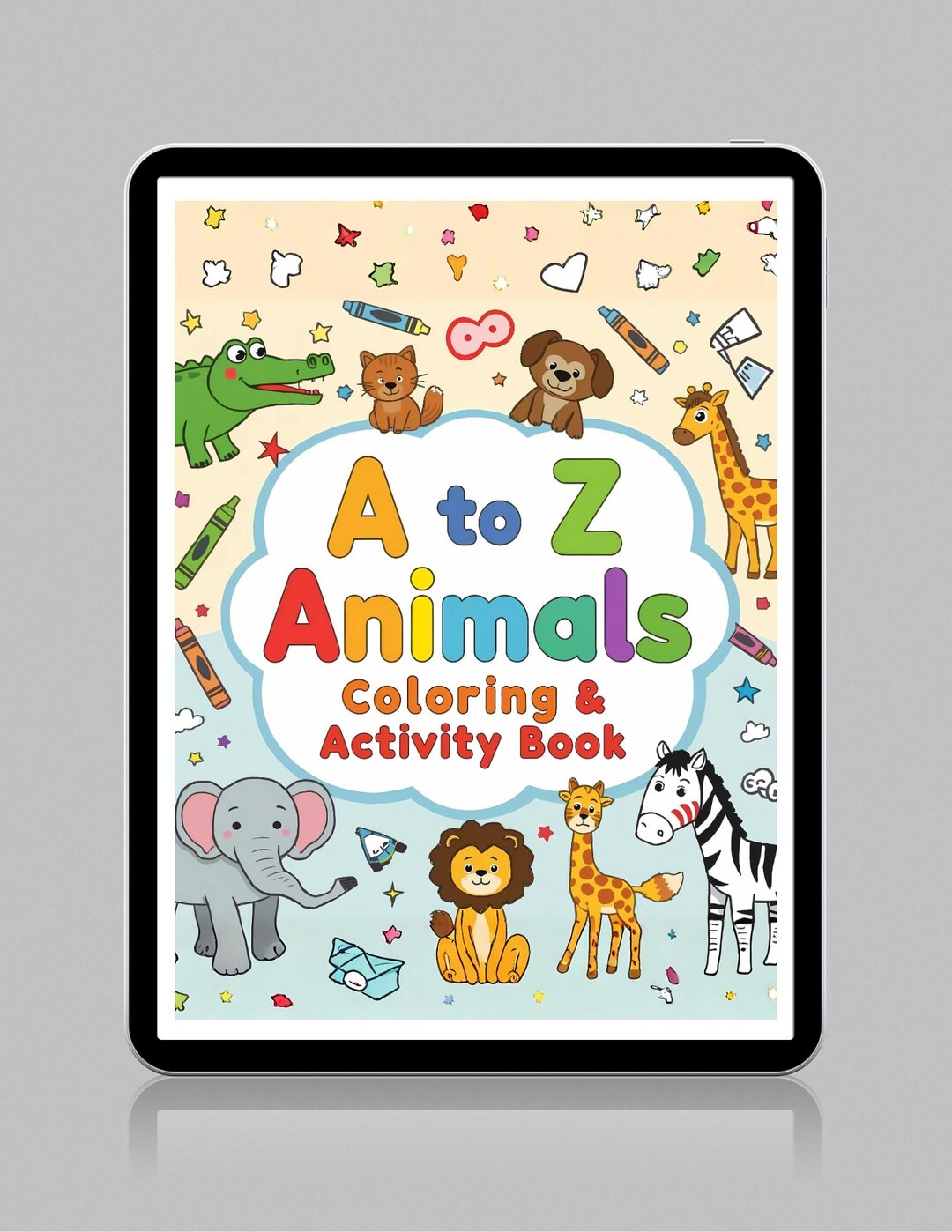 A-Z Animals Coloring Book: Preschool Learning Activities (PDF) - Etsy
