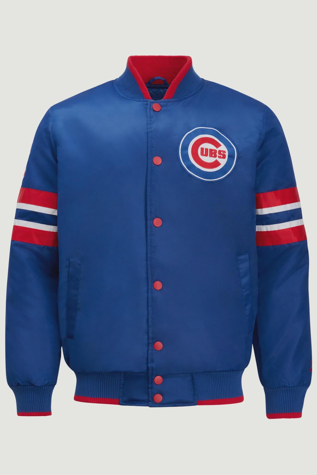 Men's Chicago Cubs Satin Bomber Jacket: Retro Baseball Varsity ...
