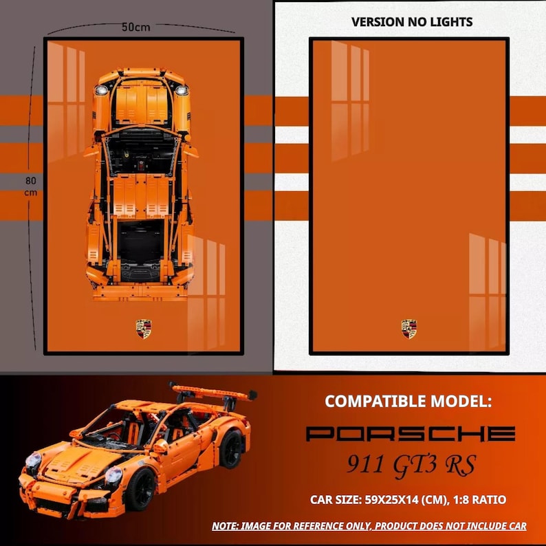 Personalized LEGO Car Display Frame – Porsche GT3 Speed Champions Wall ...