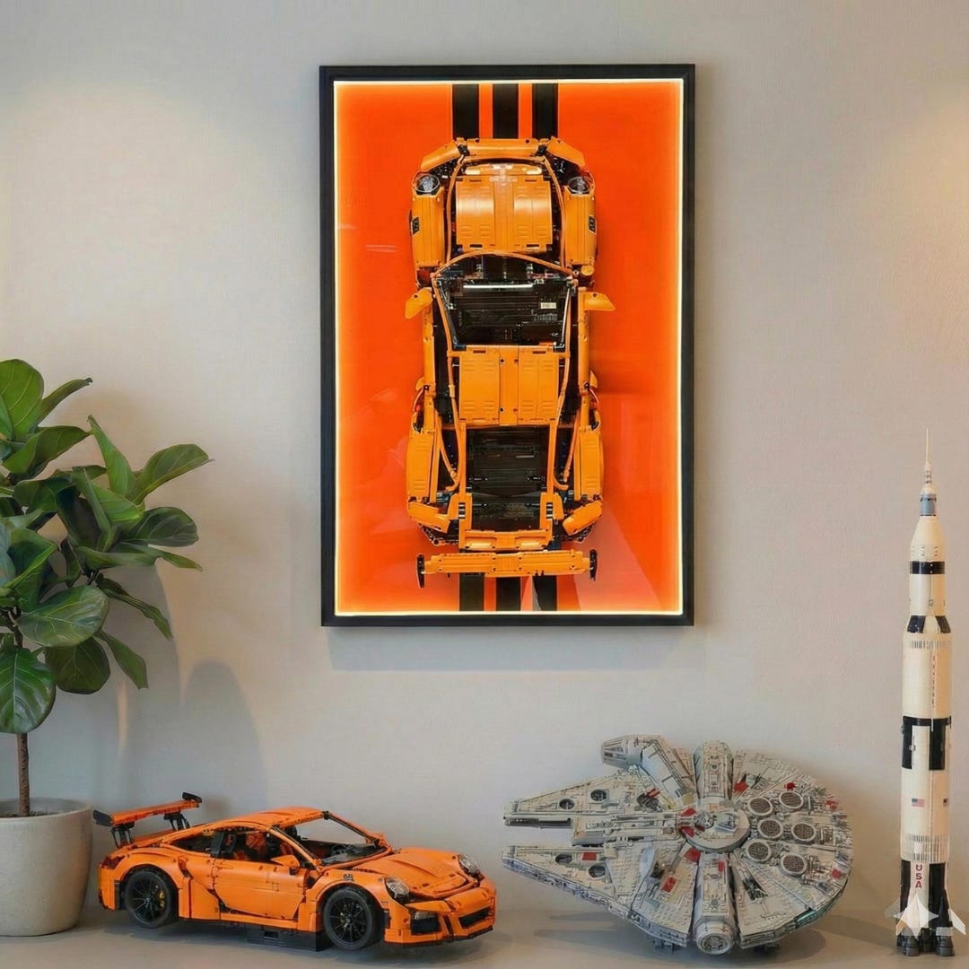 Personalized LEGO Car Display Frame – Porsche GT3 Speed Champions Wall ...