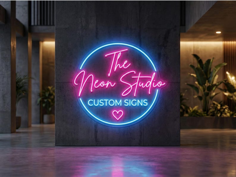 Custom Neon Sign Logo | Custom Led Business Sign | UV Printing Acrylic ...