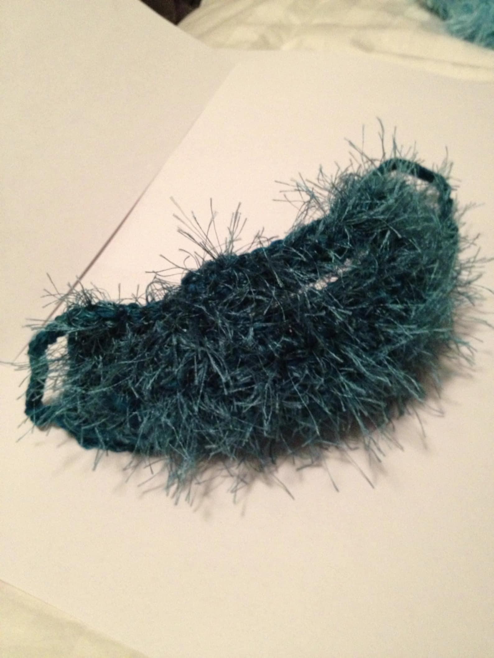 Fuzzy Beard in TEAL Hand Crochet Beard and Mustache Only - Etsy