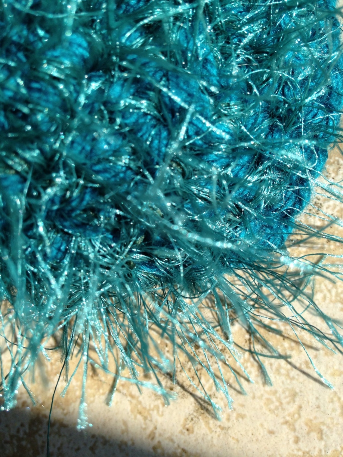 Fuzzy Beard in TEAL Hand Crochet Beard and Mustache Only - Etsy