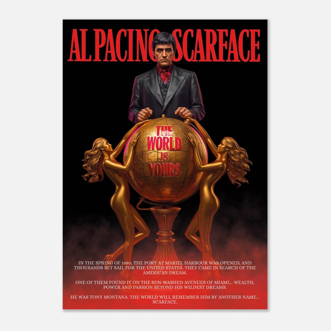 SCARFACE AL PACINO Poster the World is Yours (large Sizes) - Etsy