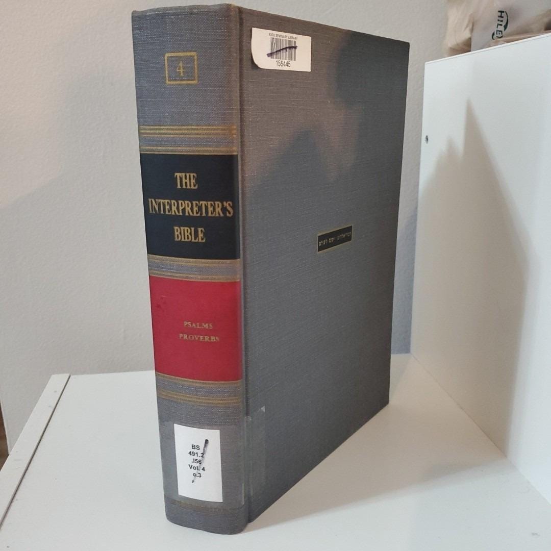 Vintage 1955 the INTERPRETERS BIBLE Volume 4 Psalms Proverbs Ex-libris ...