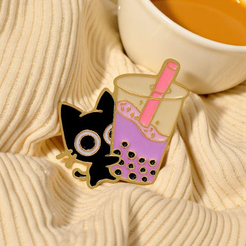 Bubble Tea Enamel Pin - Etsy
