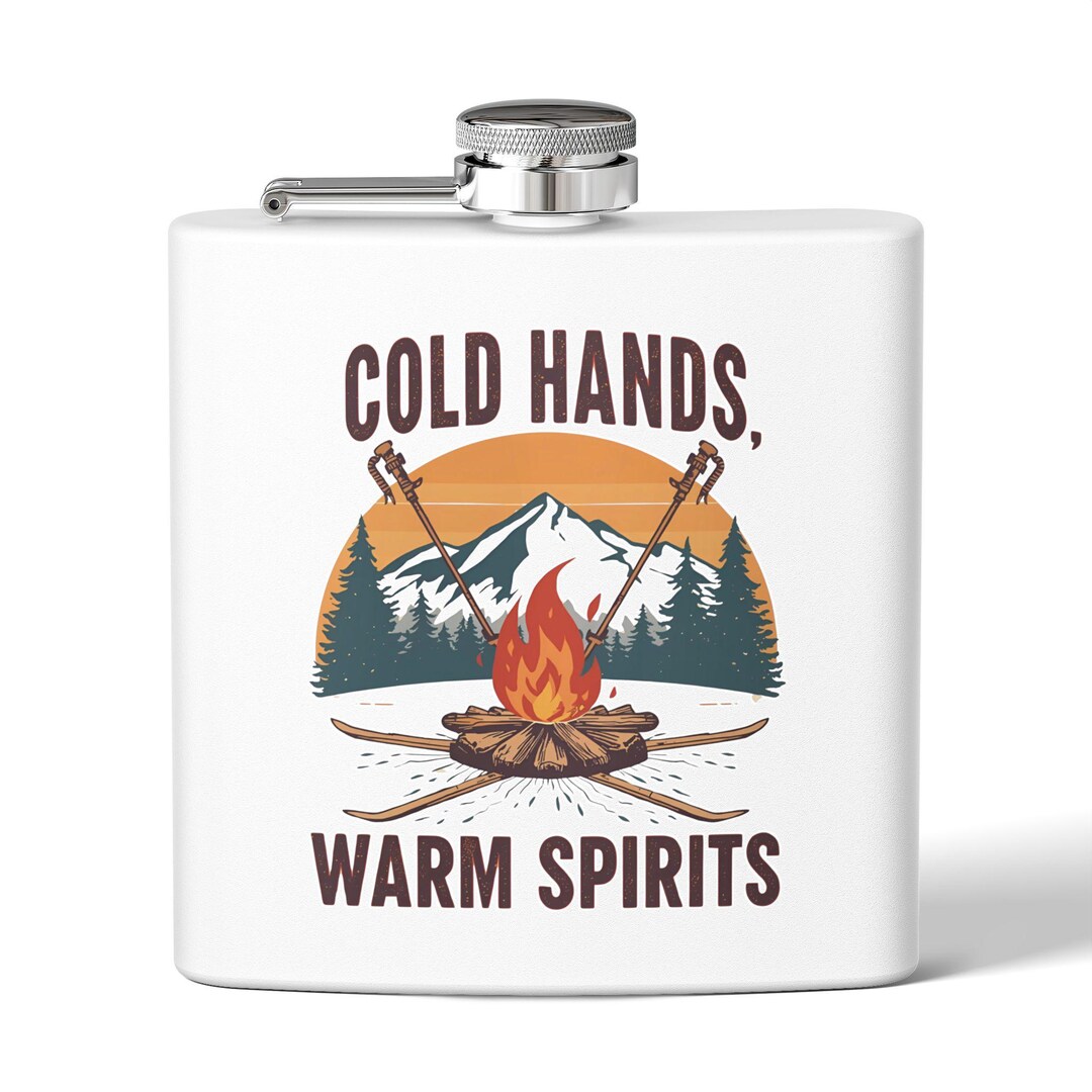 Sporty Stainless Steel Flask Cold Hands Warm Spirits Durable Travel ...