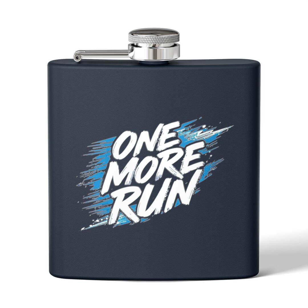 Sporty Stainless Steel Flask One More Run Durable Travel Flask Hiking ...