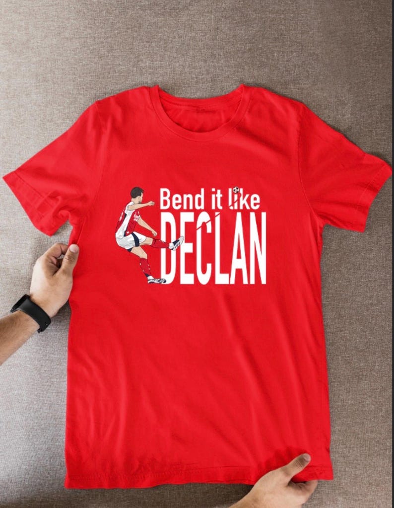 Declan Rice Unofficial Arsenal Football Cartoon Graphic Art T Shirts - Etsy