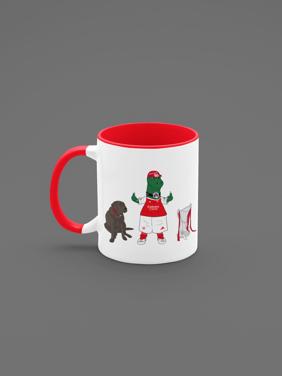 Arsenal Football Gunnersaurus Cartoon 11oz Mug - Fan Art - Etsy