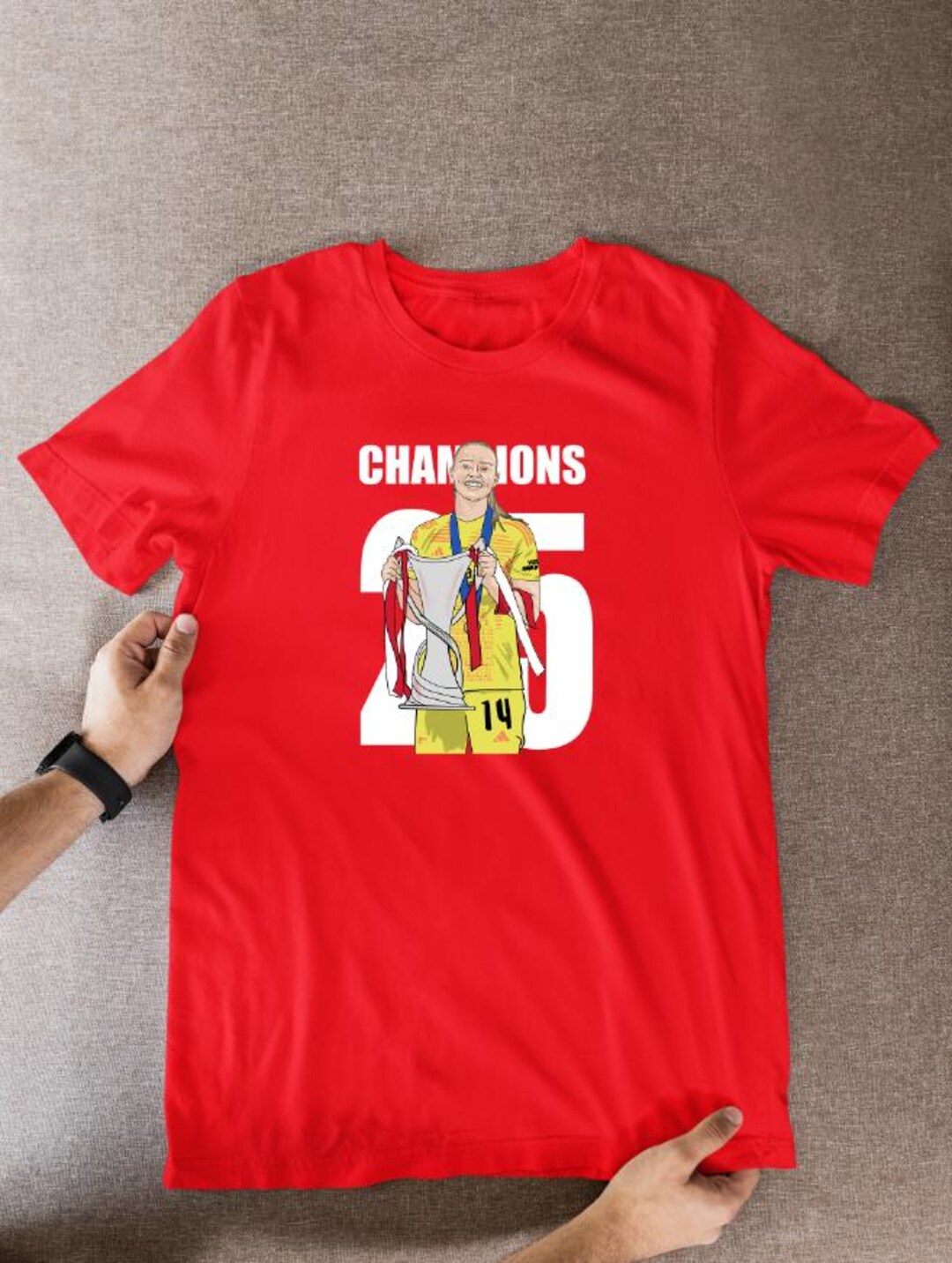 Daphne Van Domselaar Arsenal Unofficial Cartoon Tshirt Football ...