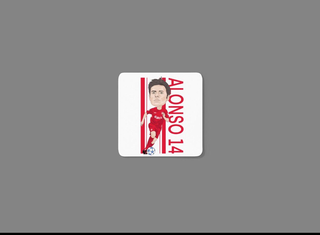 Xabi Alonso Liverpool Football Cartoon Graphic Art Not Official Merch ...