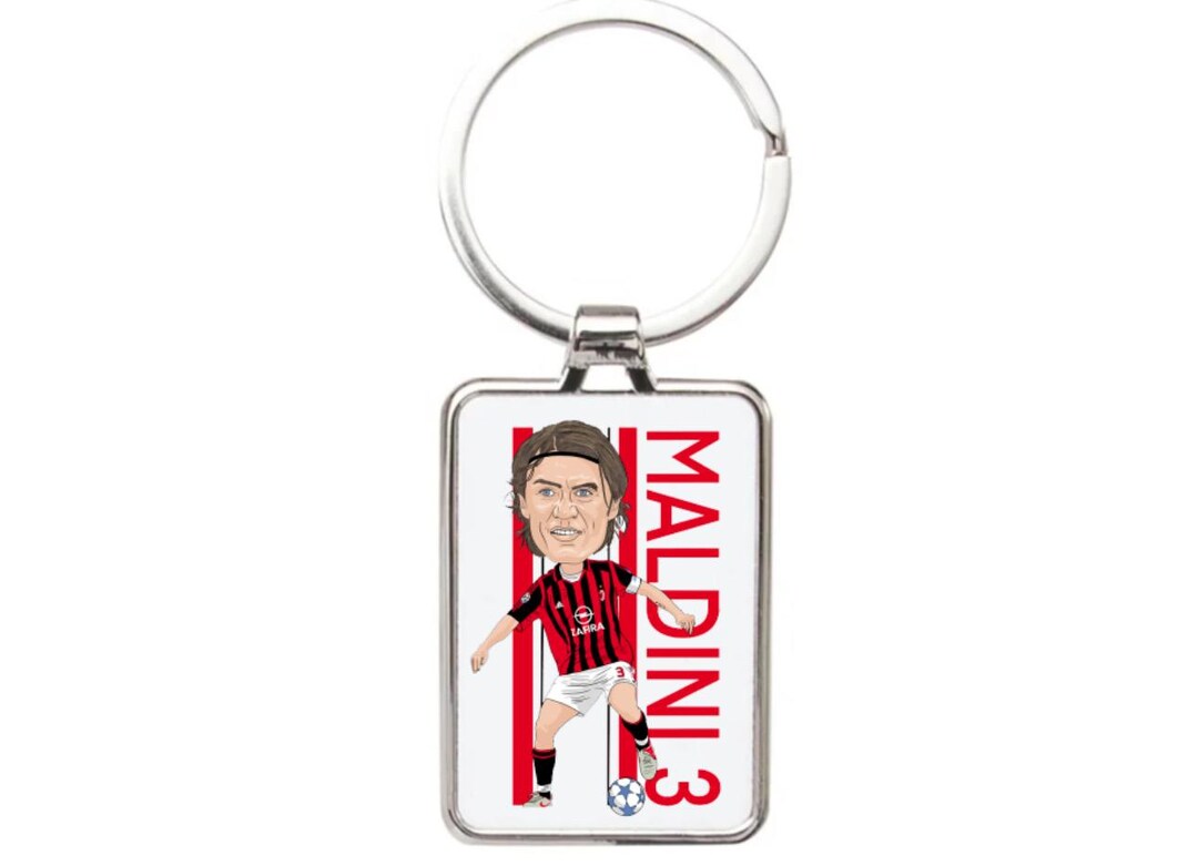 Paolo Maldini Milan Unofficial Football Cartoon Graphic Art Acrylic ...