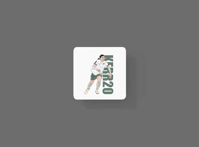 Sam Kerr Chelsea Unofficial Cartoon Graphic Art MDF Coaster - Etsy UK