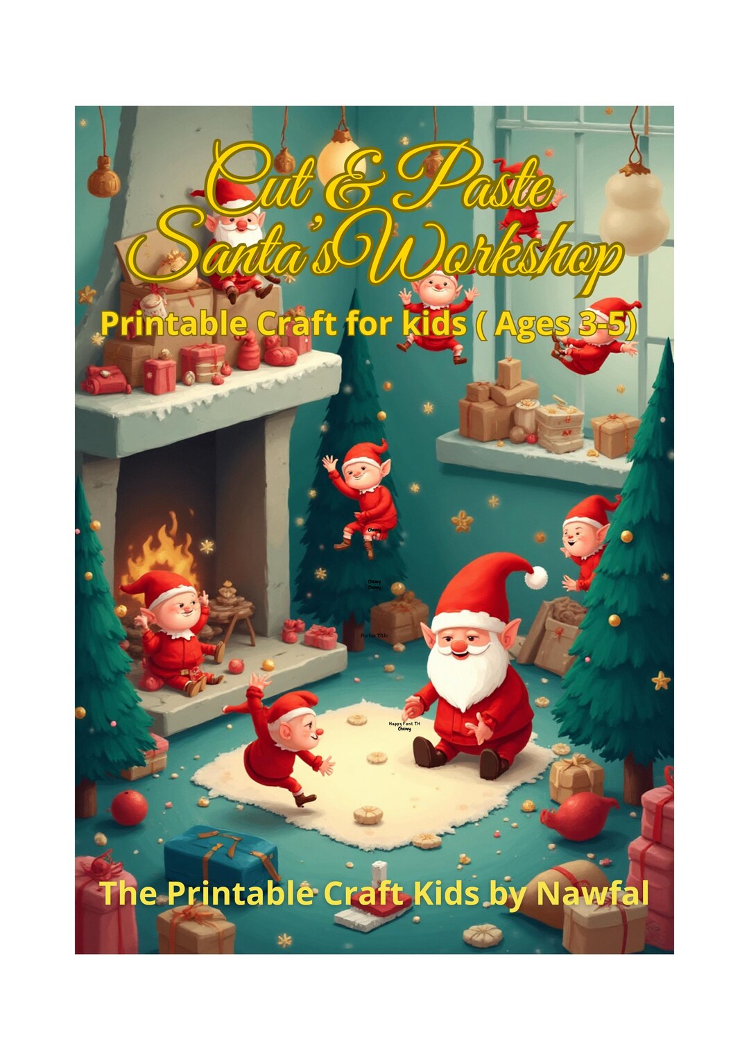 Cut & Paste Santa's Workshop 20 Pages Ages 3-5 - Etsy
