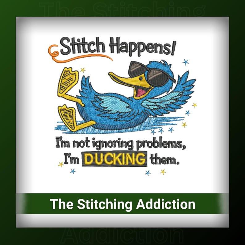Ducking Problems - Machine Embroidery Design - Etsy