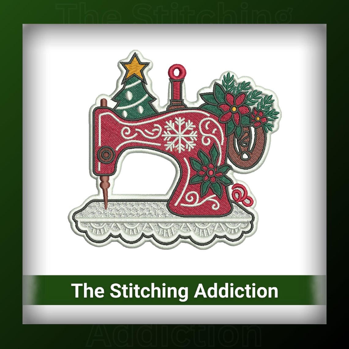FSL Christmas Sewing Machine - Embroidery Design - Etsy