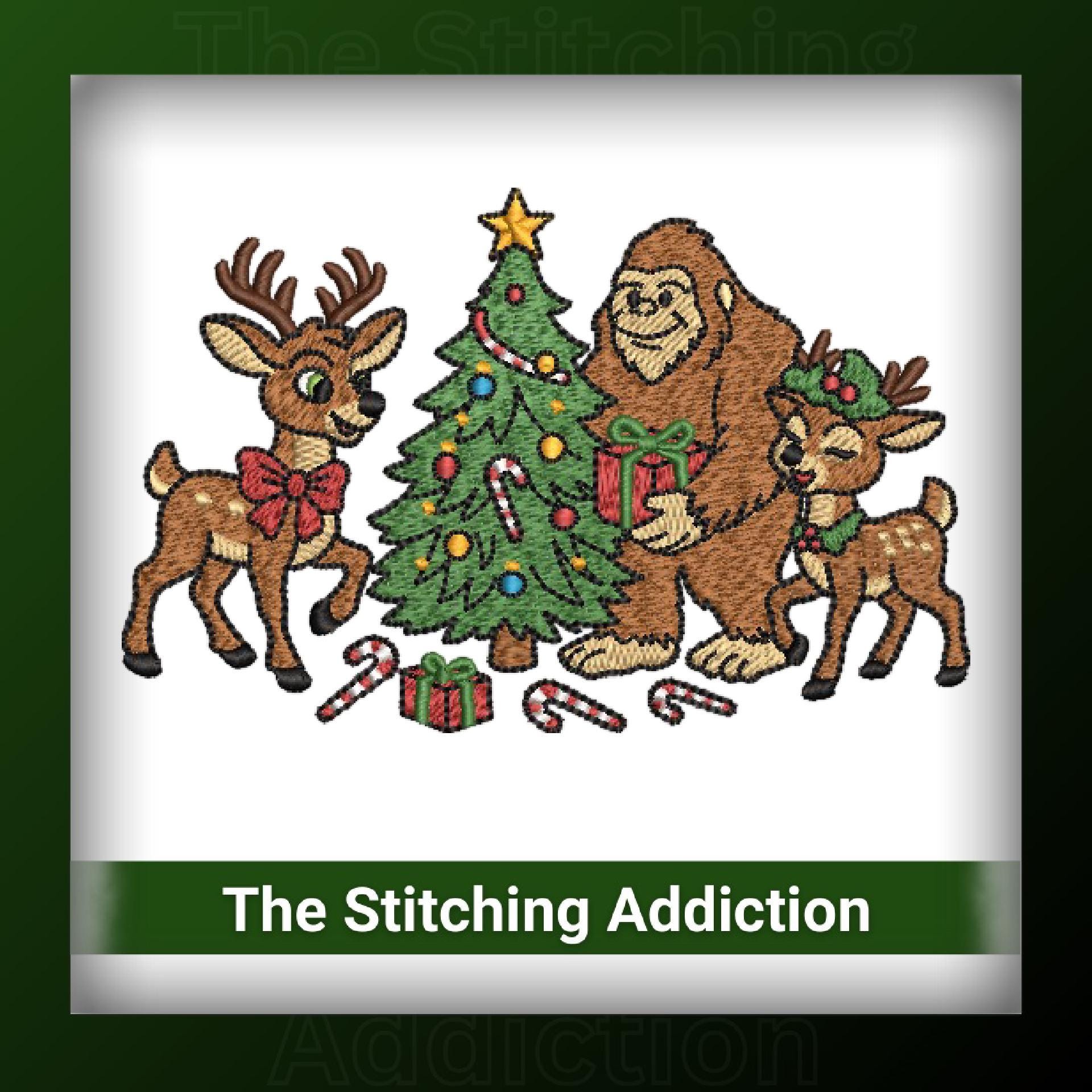 Bigfoot and Reindeer - Machine Embroidery Design - Etsy