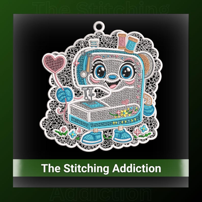 FSL Happy Sewing Machine - Machine Embroidery Design - Etsy