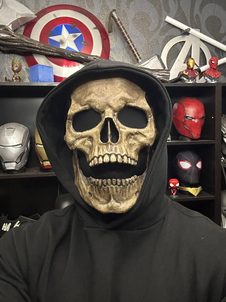 Skull Head Helmet / Mask With Moving Jaw - Etsy Ireland