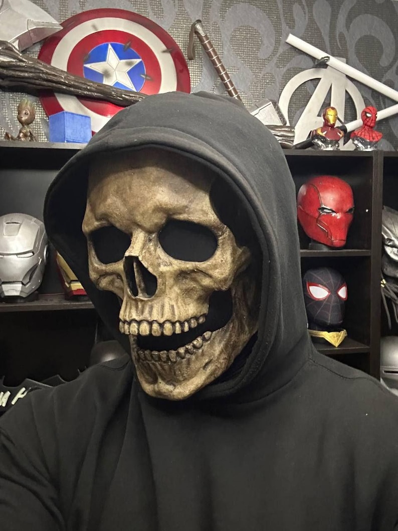 Skull Head Helmet / Mask With Moving Jaw - Etsy Ireland