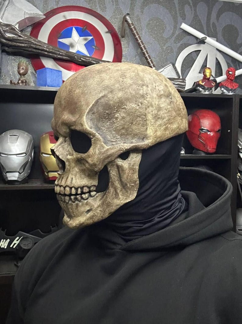Skull Head Helmet / Mask With Moving Jaw - Etsy Ireland