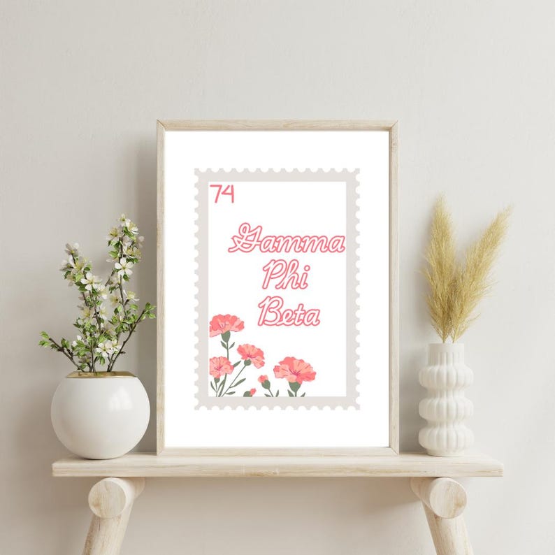Gamma Phi Beta Stamp Print! Digital Download - Etsy