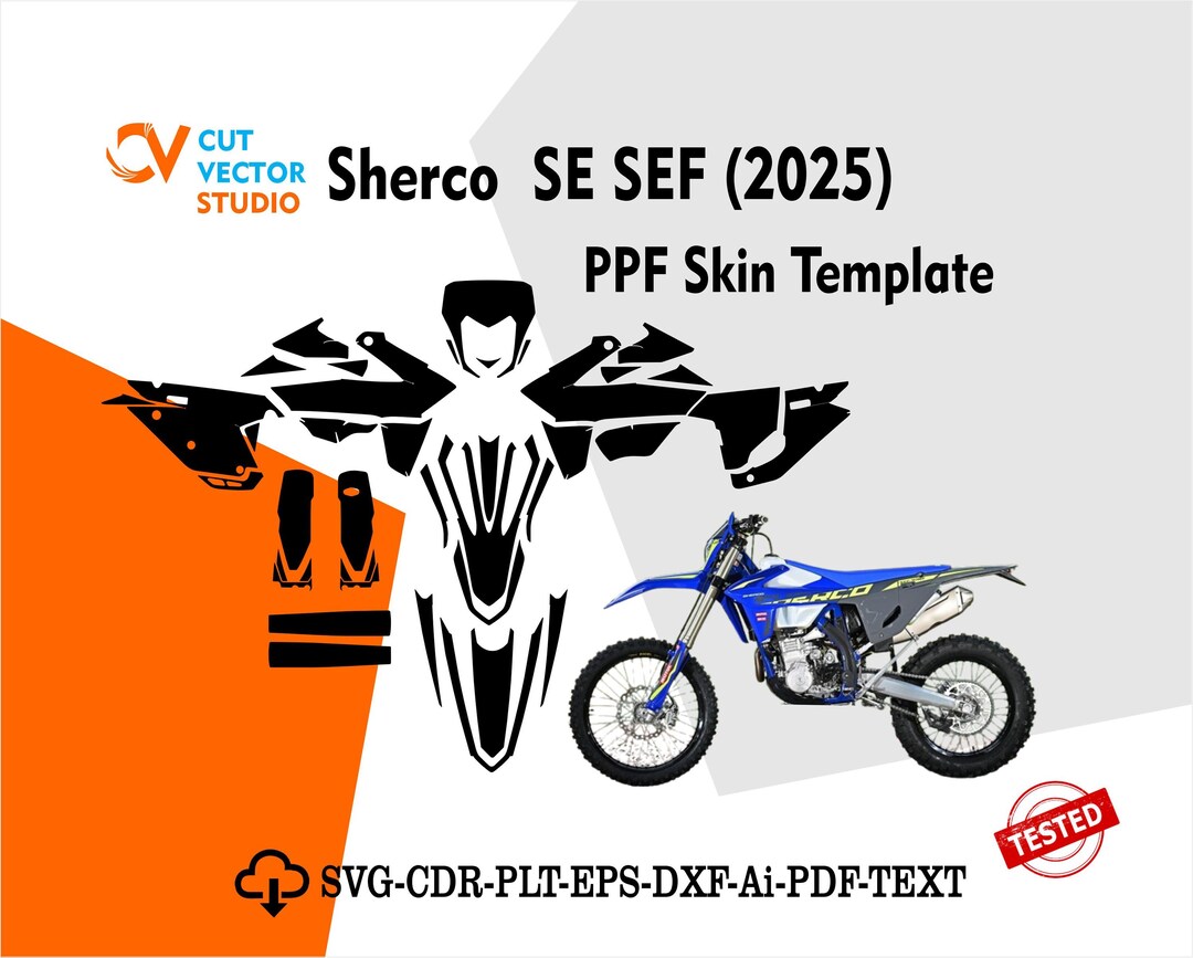 Sherco SE SEF (2025) PPF Vector Templete File Skin Die Cut Layout - Etsy