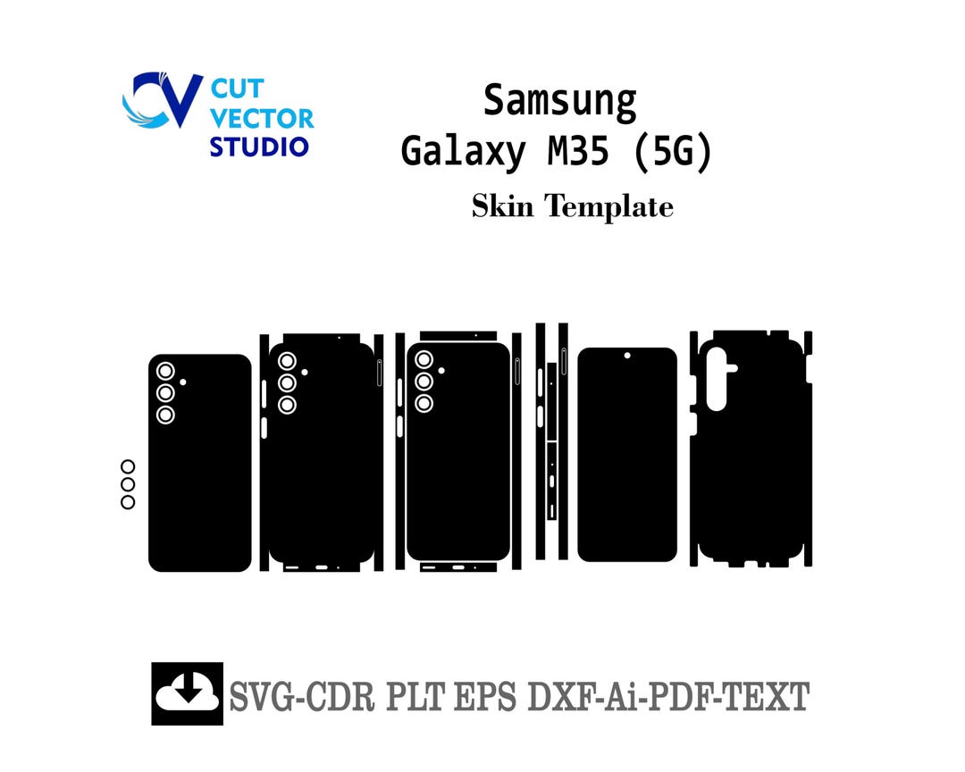 Samsung Galaxy M35 (5G) Skin Vector Templete File Skin Die Cut Layout ...