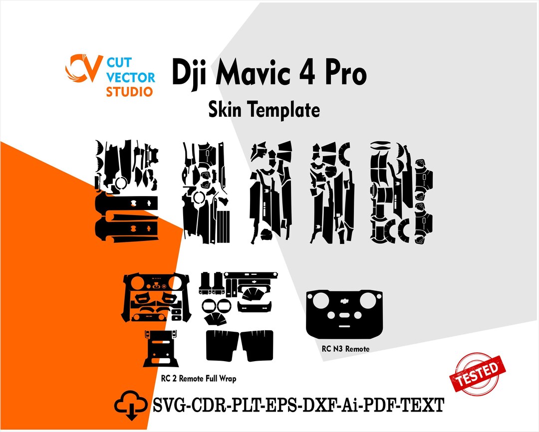 DJI Mavic 4 Pro Vector Templete File Skin Die Cut Layout - Etsy
