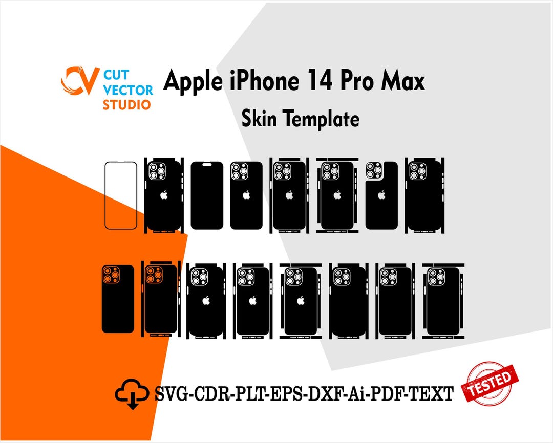 Apple iPhone 14 Pro Max Vector Templete File Skin Die Cut Layout - Etsy