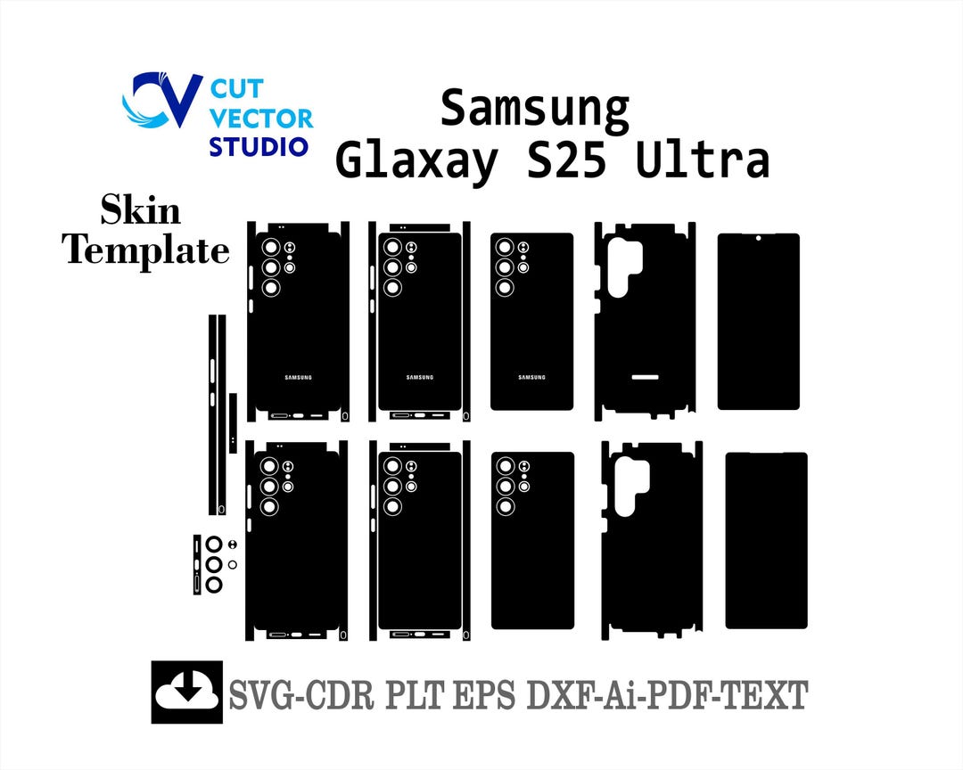 Samsung Galaxy S25 Ultra 5G Skin Vector Templete File Skin Die Cut ...