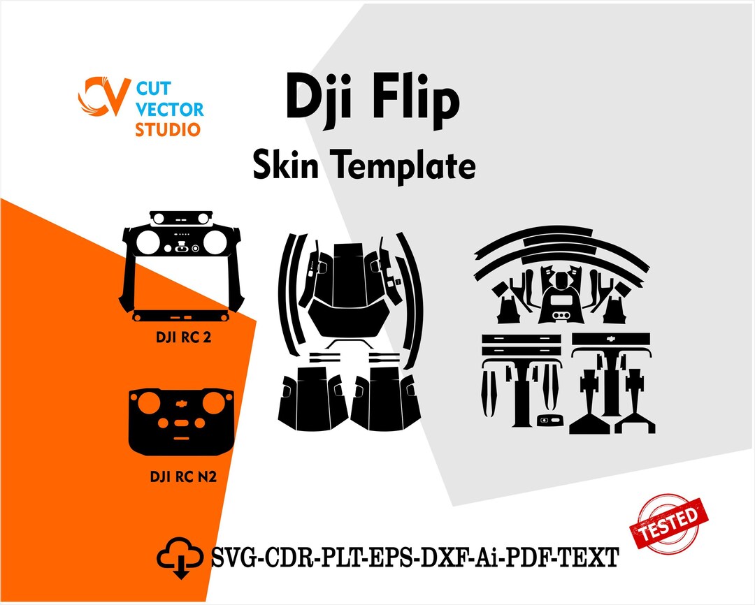 DJI Flip Skin Template Vinyl Drone Custom Drone Design - Etsy