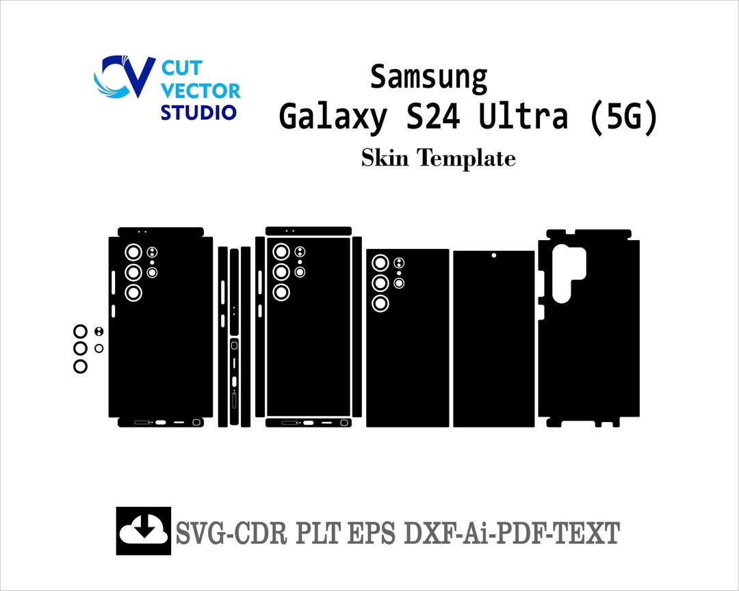 Samsung Galaxy S24 Ultra (5G) Skin Vector Templete File Skin Die Cut ...