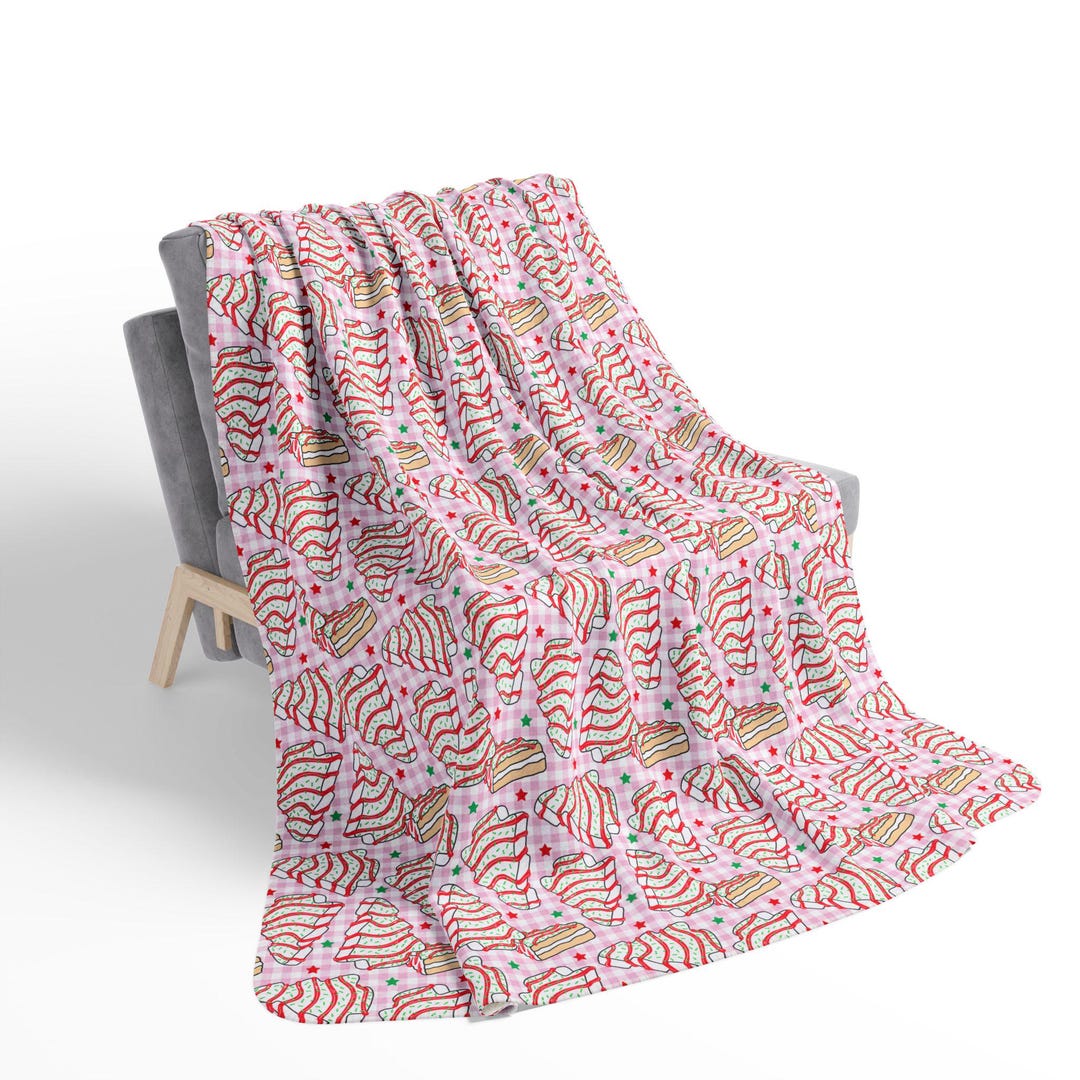 Christmas Tree Cake Fleece Sherpa Blanket, Gifts for Christmas Tree ...