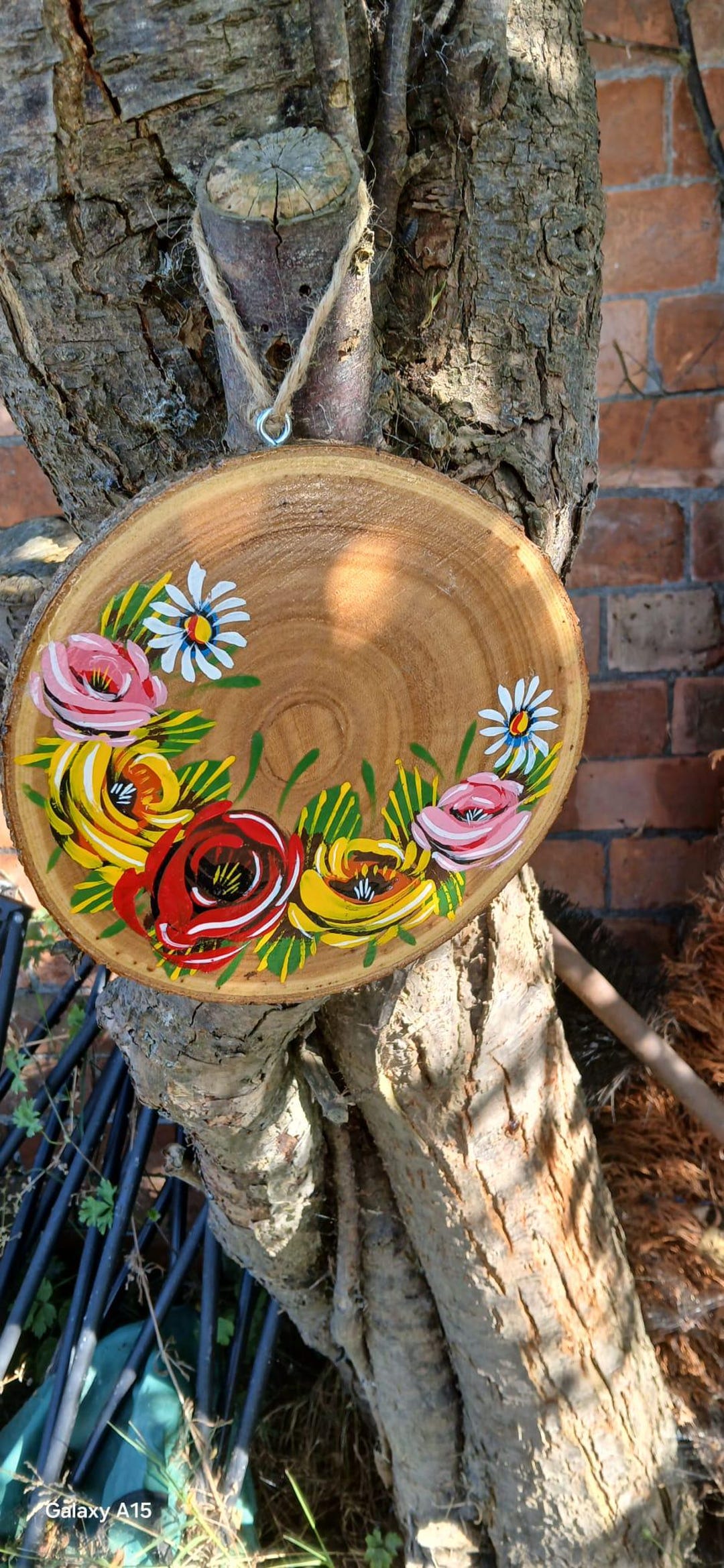 Natural Hand Painted Canal Ware Log Slices. - Etsy UK