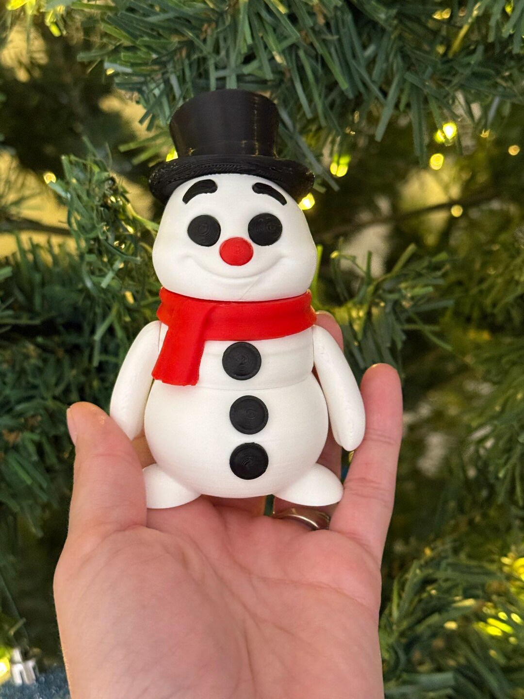Snowman - Articulated Desk Pal - Christmas Decor - 3D Printed - Etsy