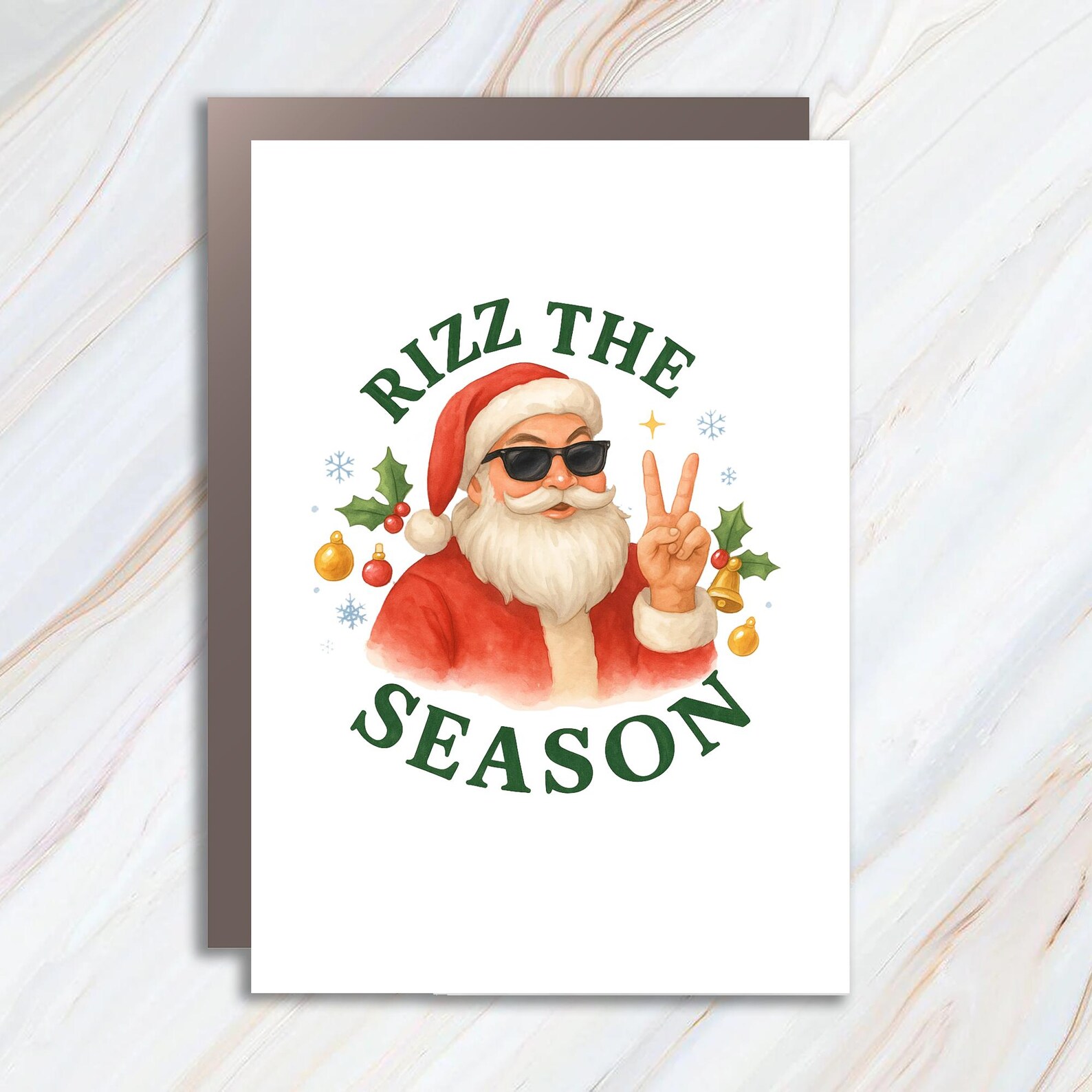 Rizz the Season Card, Merry Rizzmas Card, W Rizz Christmas Card ...