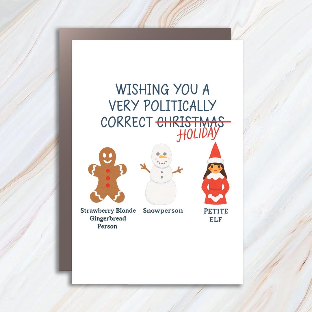 Funny Politically Correct Christmas Card for Holiday Cheer C717 - Etsy
