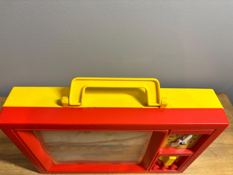 Vintage 1979 Blue Box Wind-up Musical Toy Television With Moving Screen ...