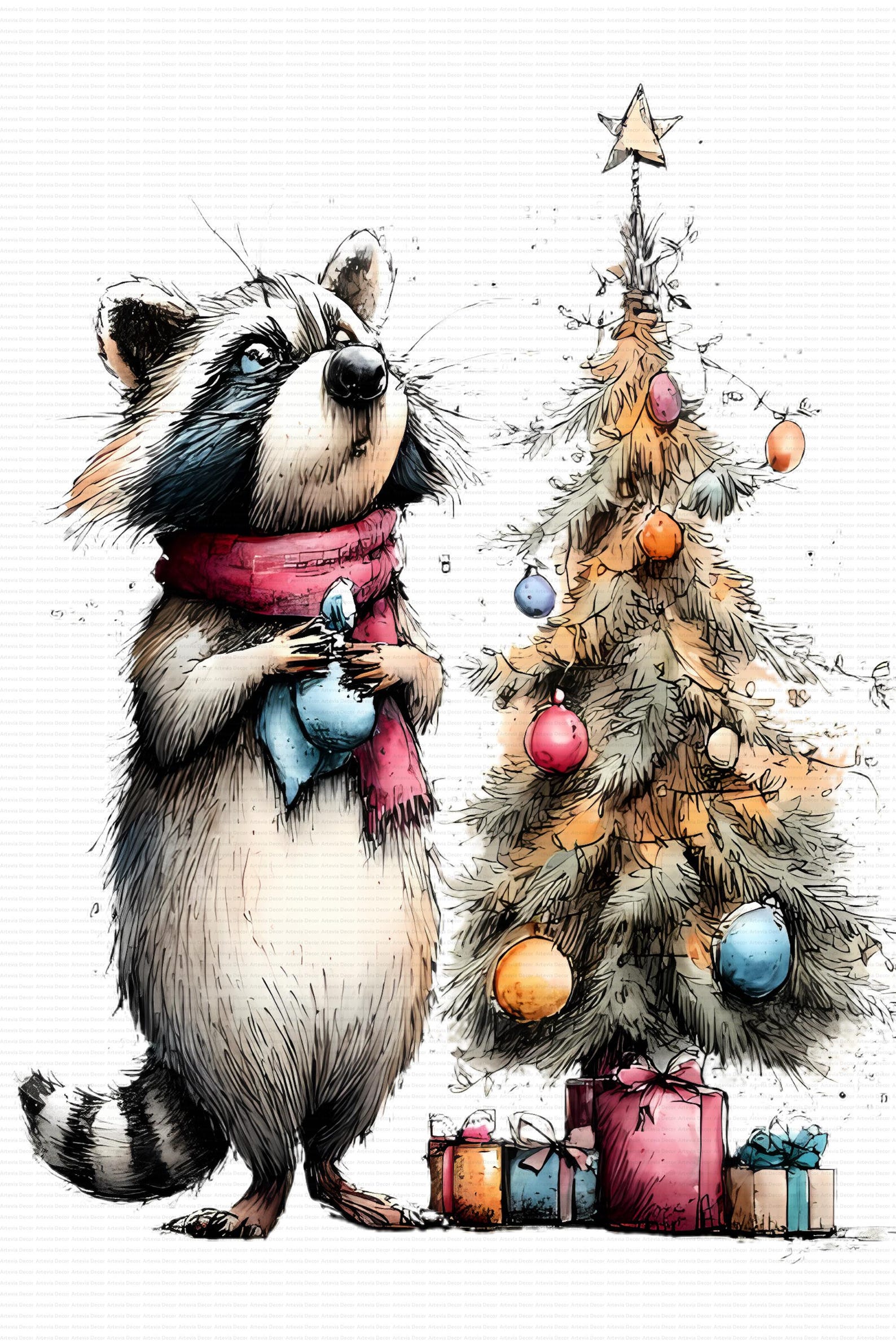 Christmas Woodland Animals Clipart | Cute Forest Animal PNG | Winter ...