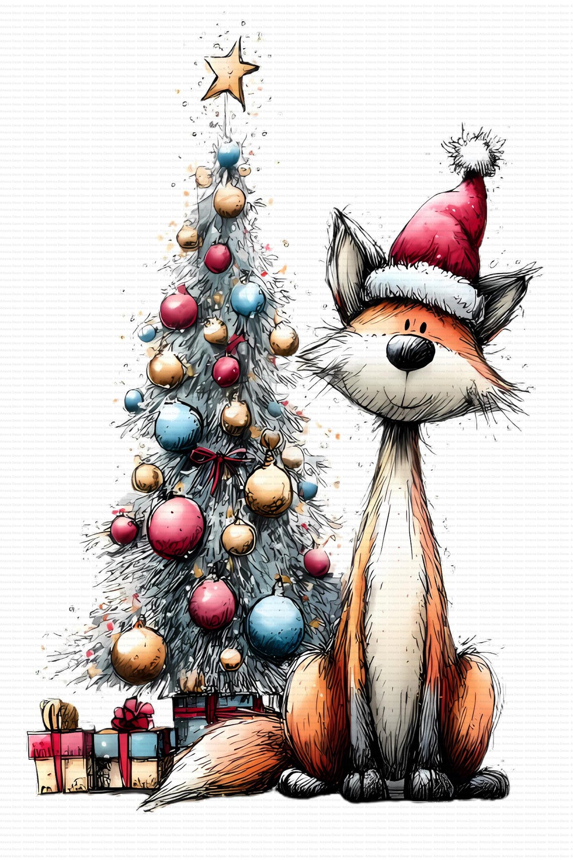 Christmas Woodland Animals Clipart | Cute Forest Animal PNG | Winter ...