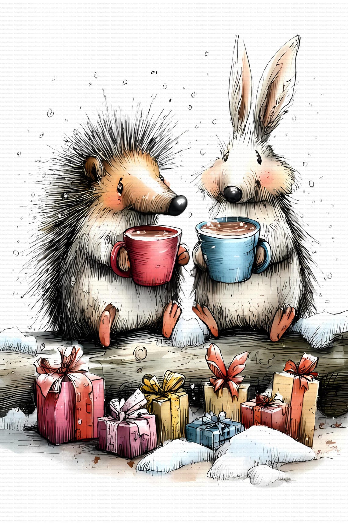 Christmas Woodland Animals Clipart | Cute Forest Animal PNG | Winter ...