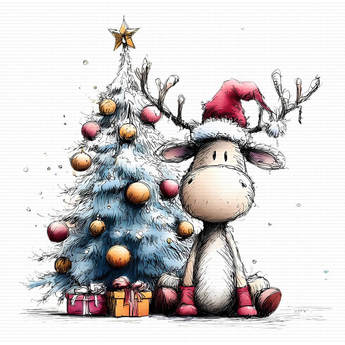 Christmas Woodland Animals Clipart | Cute Forest Animal PNG | Winter ...