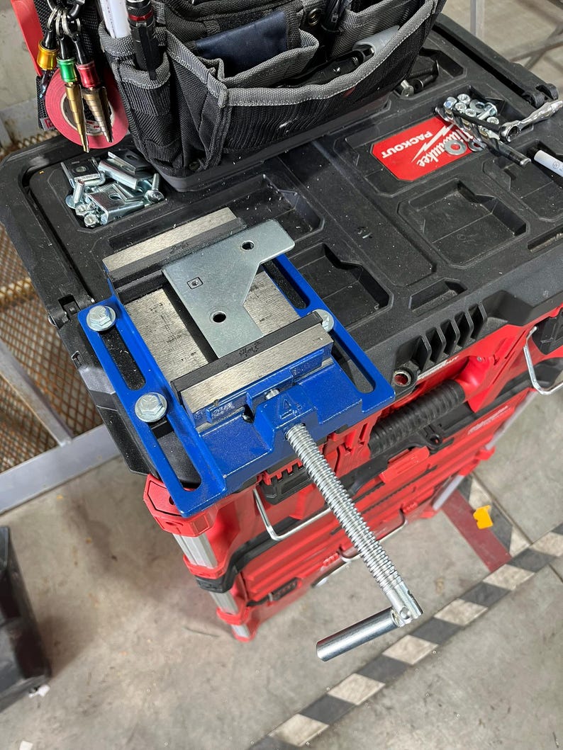 Packout Vise Mounting Plate: 3-4 Inch Drill Press Vise, Spring-loaded ...