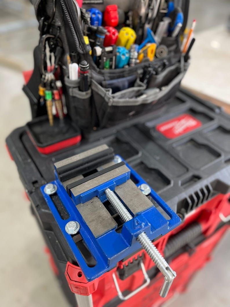 Packout Vise Mounting Plate: 3-4 Inch Drill Press Vise, Spring-loaded ...