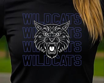 Wildcats School Sport Team Logo SVG, PNG, PDF, Ai, Dxf File Baseball ...