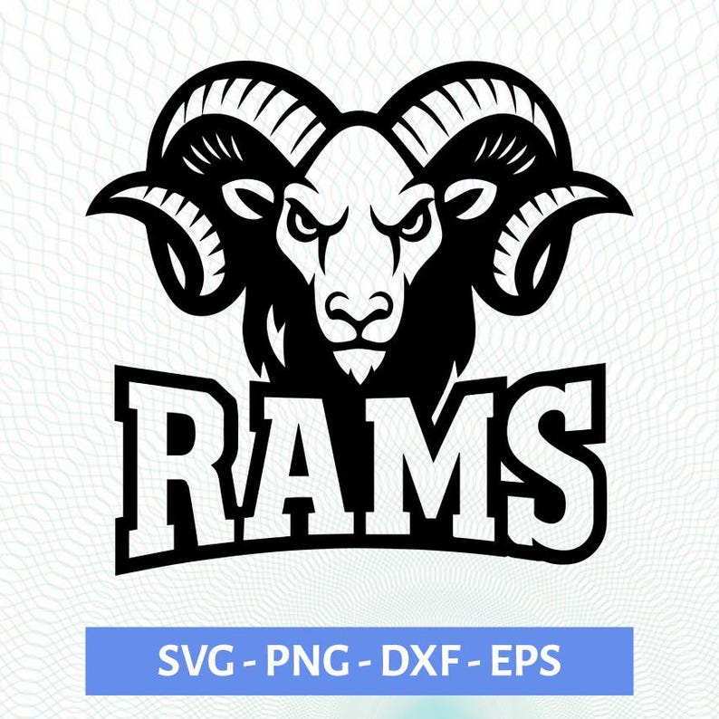 Rams Svg Sport Team Logo SVG, Rams PNG, PDF, Dxf File Baseball ...