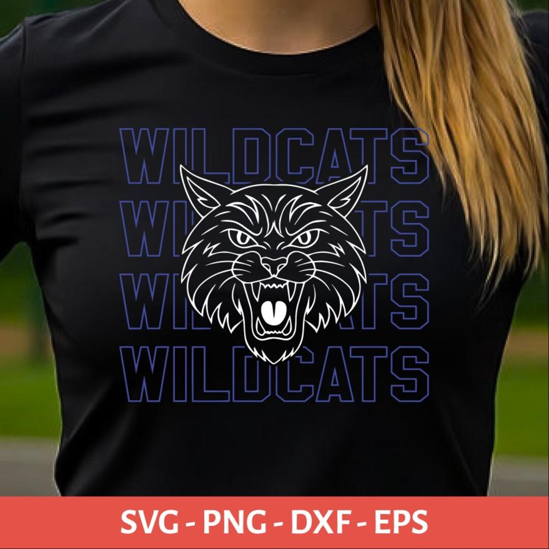 Wildcats School Sport Team Logo SVG, Wildcats PNG, PDF, Dxf File ...